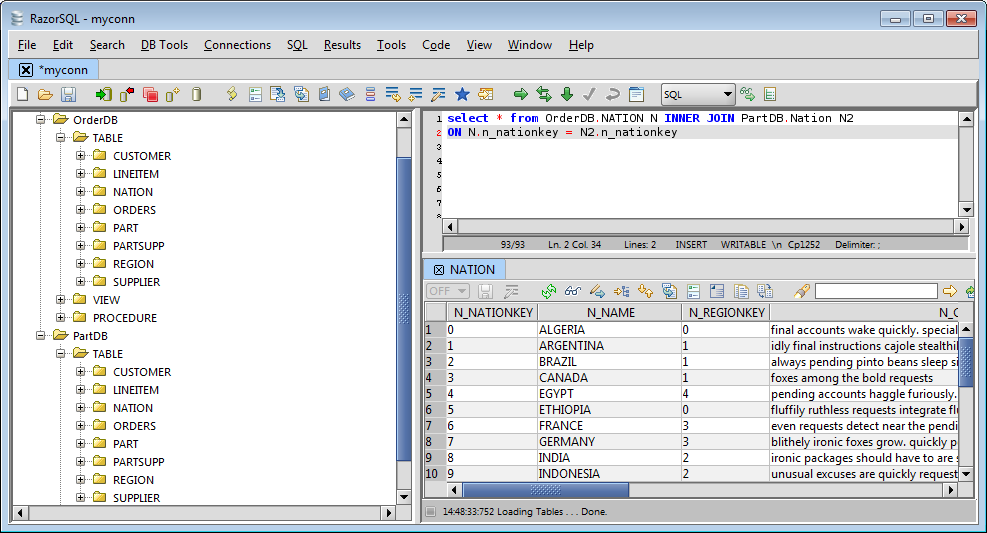 UnityJDBC Data Virtualization with RazorSQL